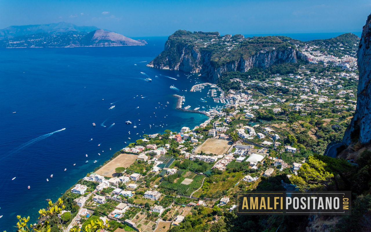 Capri Island - Panoramic view from the Anacapri – Marina Grande trail
